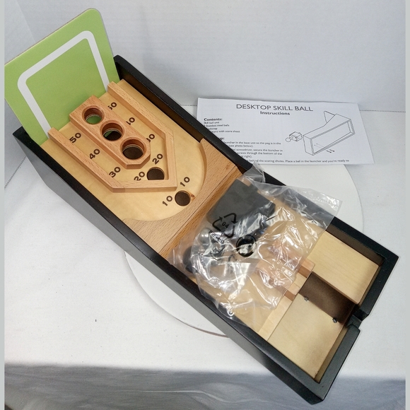 NEW ENTERTAINMENT | Games | Executive Desktop Wooden Skill Ball Game ...